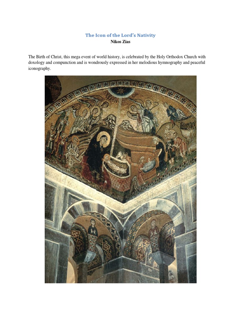 Nikos Zias-The Icon of The Lord's Nativity | PDF | Nativity Of Jesus | Icon
