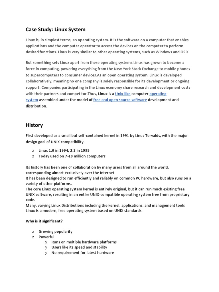 Case Study | PDF | Linux | Kernel (Operating System)