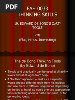 Edward de Bono CoRT Thinking Programme | PDF | Narration | Thought