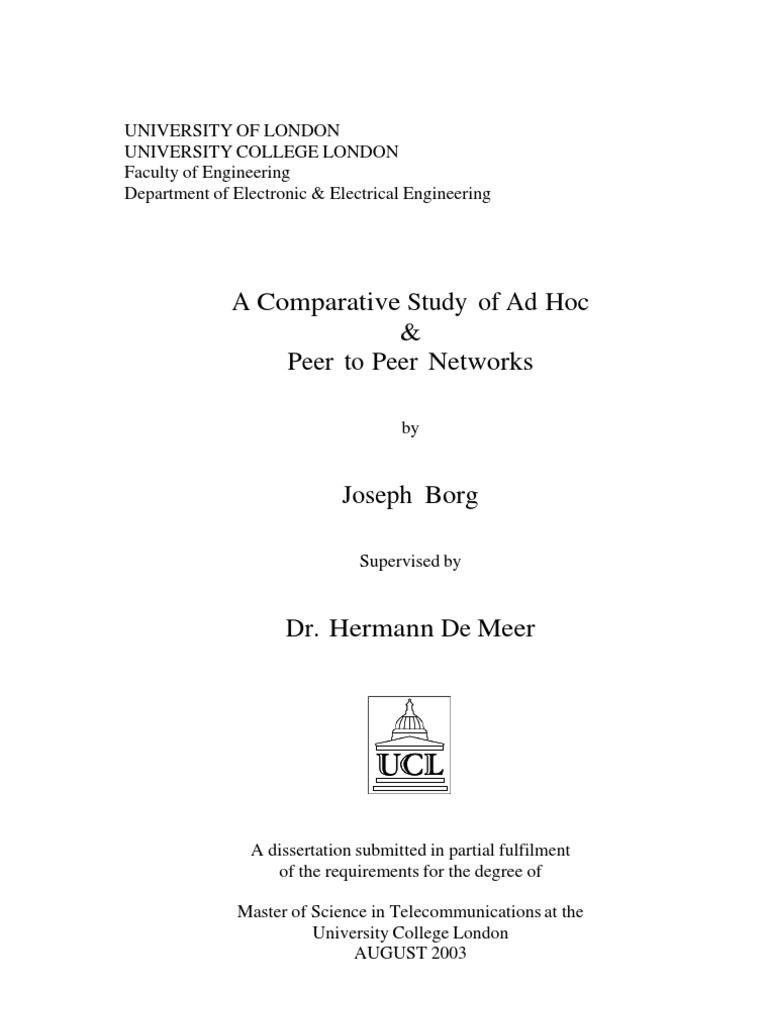 A Comparative Study of Ad Hoc & Peer To Peer Networks | PDF | Peer To Peer | Wireless Ad Hoc Network