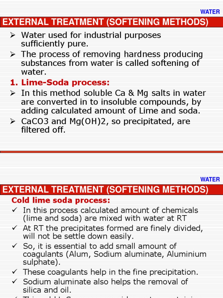 Chemistry (Water Tech-2-External Treatment) | PDF | Sodium Hydroxide ...
