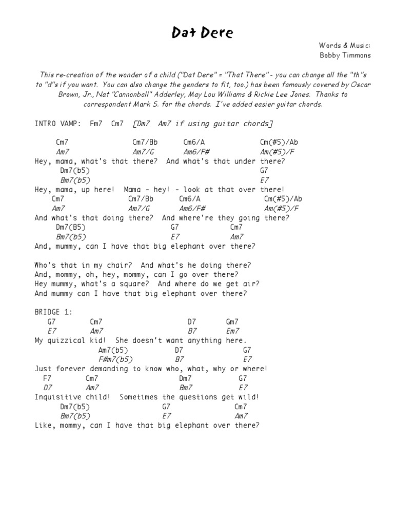 Dat Dere | PDF