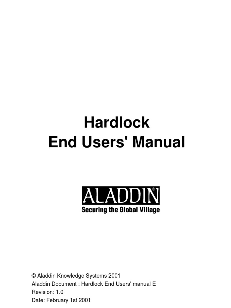 Hardlock End Users' Manual | PDF | Device Driver | Installation (Computer Programs)
