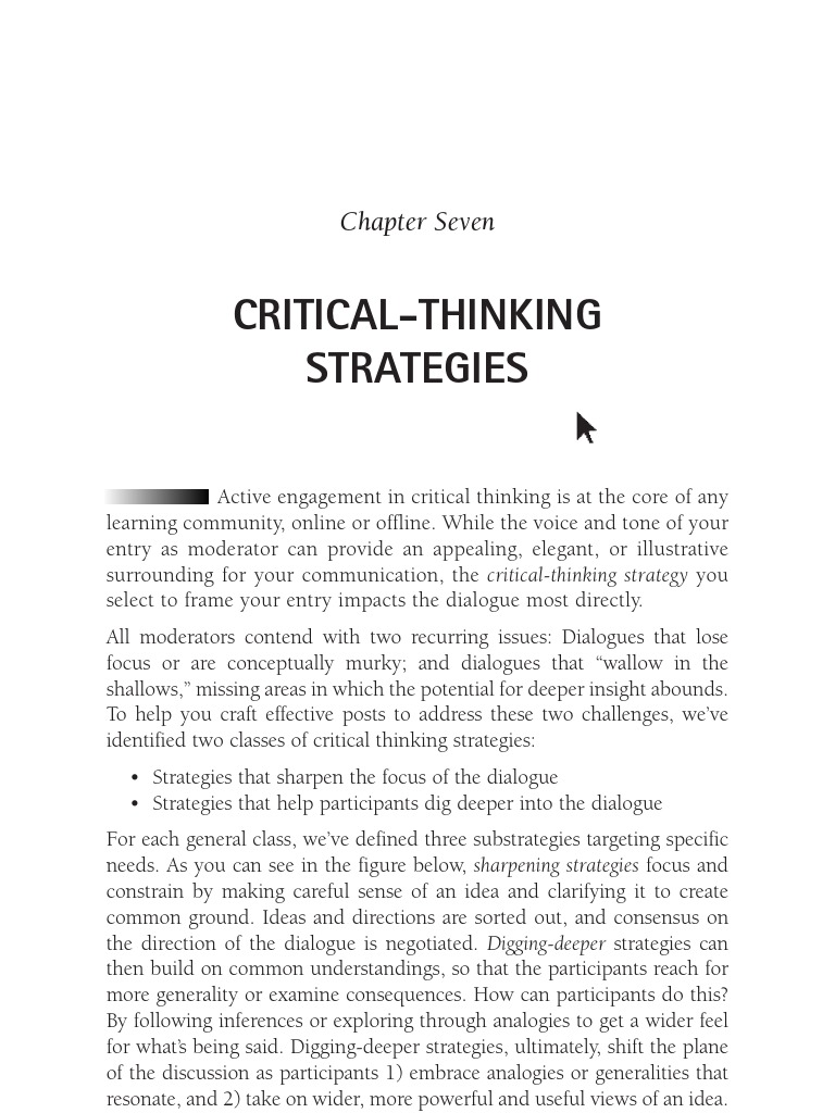 Critical Thinking Strategies | PDF | Inquiry Based Learning | Internet ...