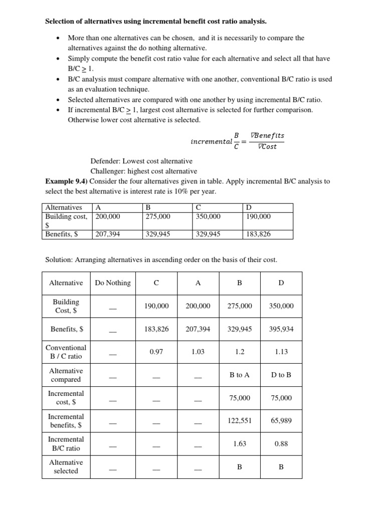 Benefit Cost Ratio | PDF | Ratio | Dam