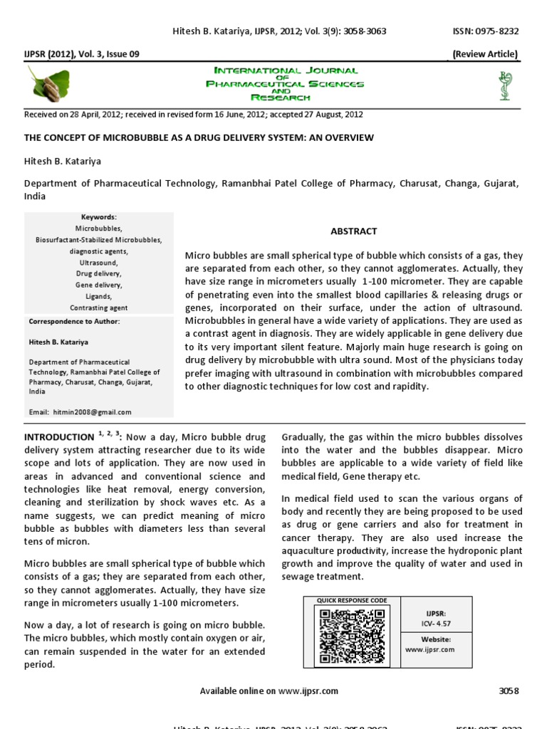 18 Vol. 3 (9), Sept. 2012, IJPSR-616, Paper 18 | PDF | Medical ...