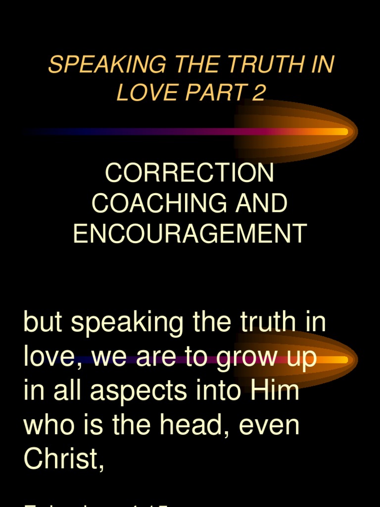 Speaking The Truth in Love Part 2 Odcf Sunday Nov 25 2012 | PDF | Book ...