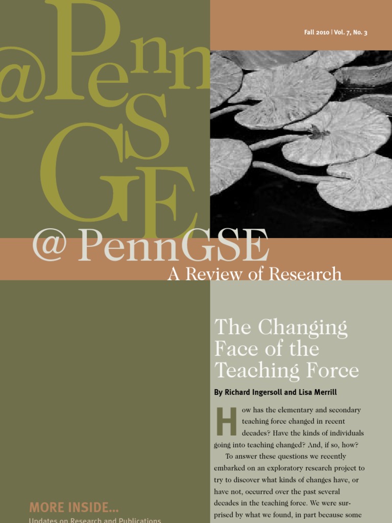 Changing Face of Teachers | PDF | Teachers | Retirement