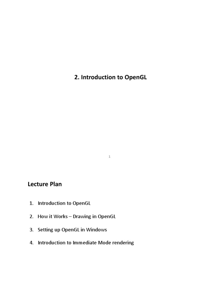 Introduction To Opengl | PDF | Shader | Graphics Processing Unit