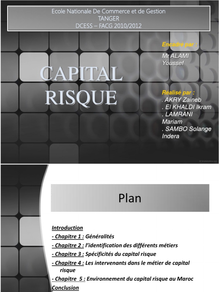 Présentation Capital Risque1 | PDF | Capital risque | Finance d'entreprise