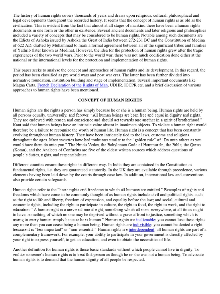 Historical Development of Human Rights | Download Free PDF | Natural ...