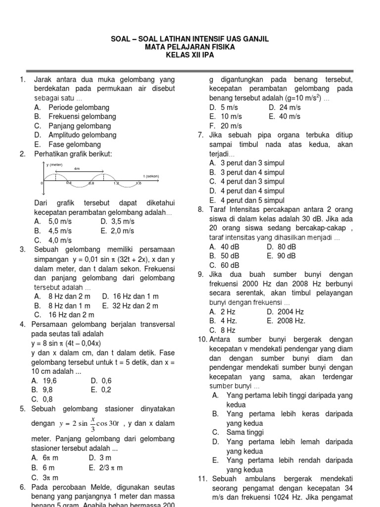 Soal Fisika Kelas XII | PDF