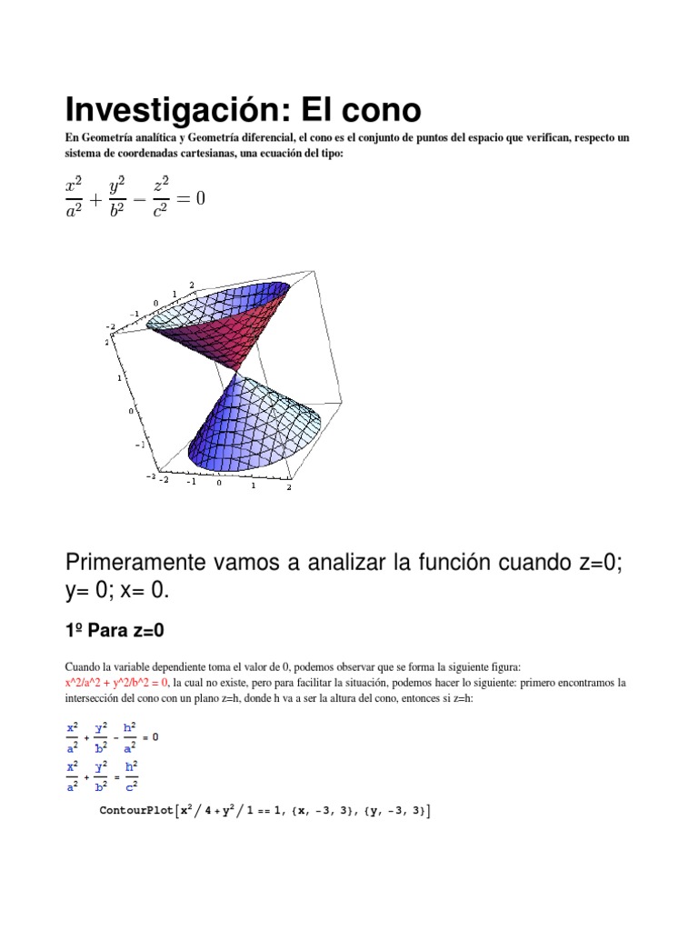 Volumen Cono Con Integrales | Objetos matemáticos | Espacio