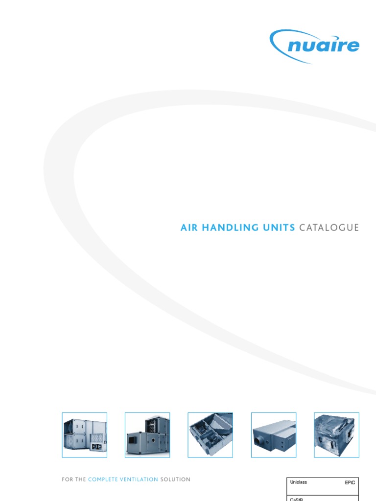 Air Handling Units: Catalogue | PDF | Ventilation (Architecture) | Hvac