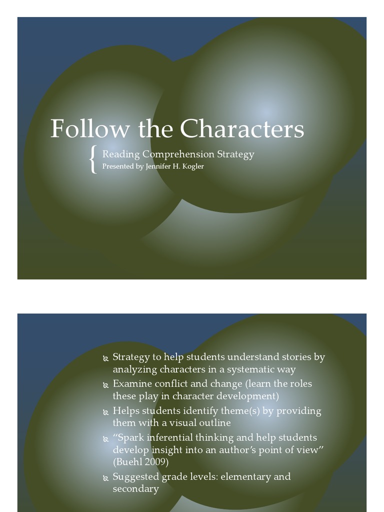 Follow The Characters Comprehension Strategy | PDF
