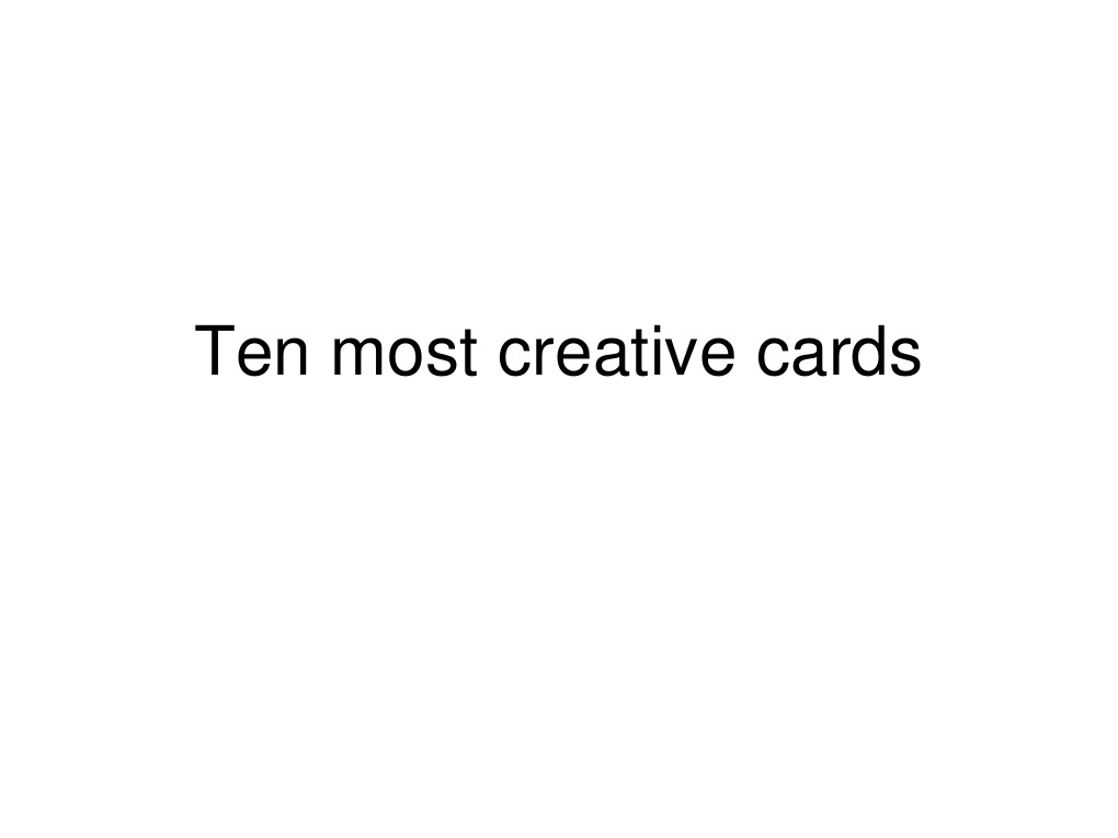 Top 10 Creative Card Designs | PDF