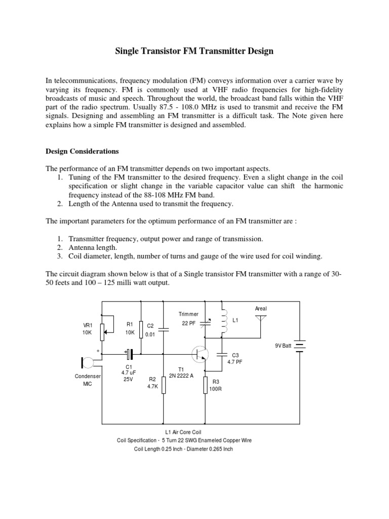 FM Transmitter Design | Download Free PDF | Inductor | Capacitor