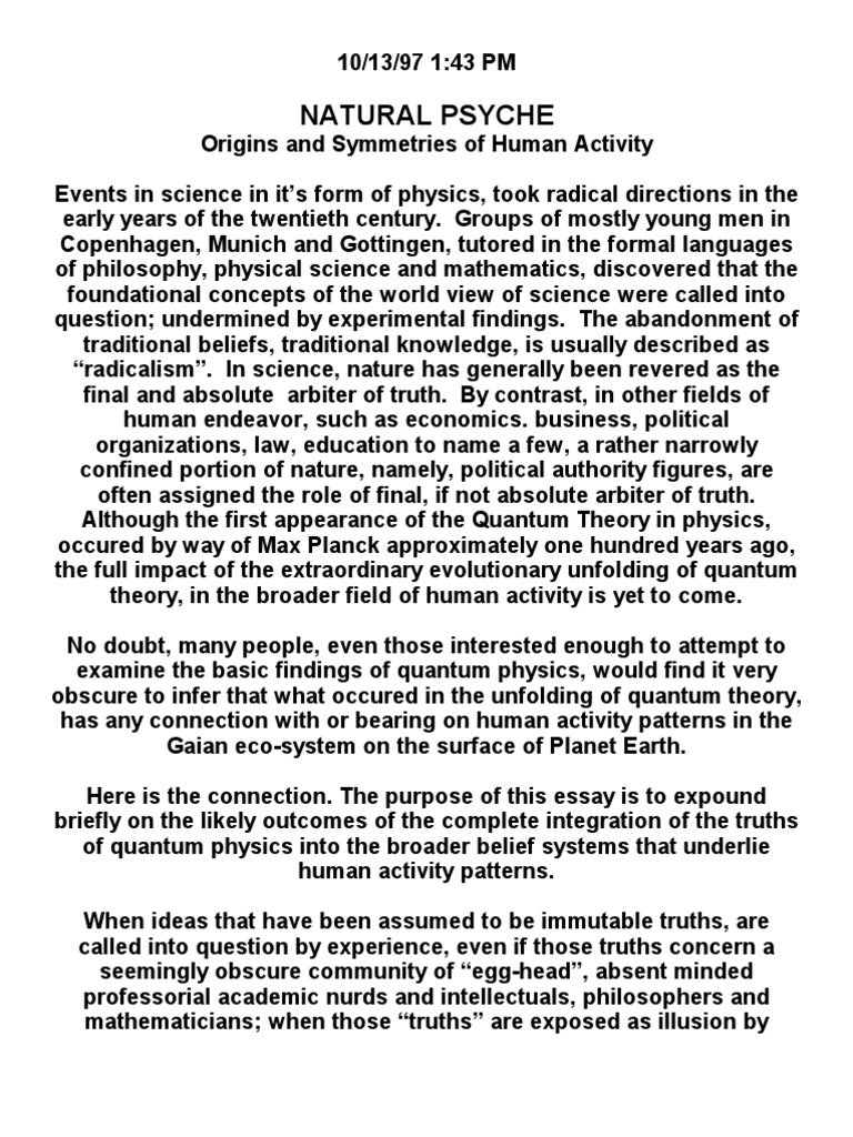 Psyche | PDF | Quantum Mechanics | Physics