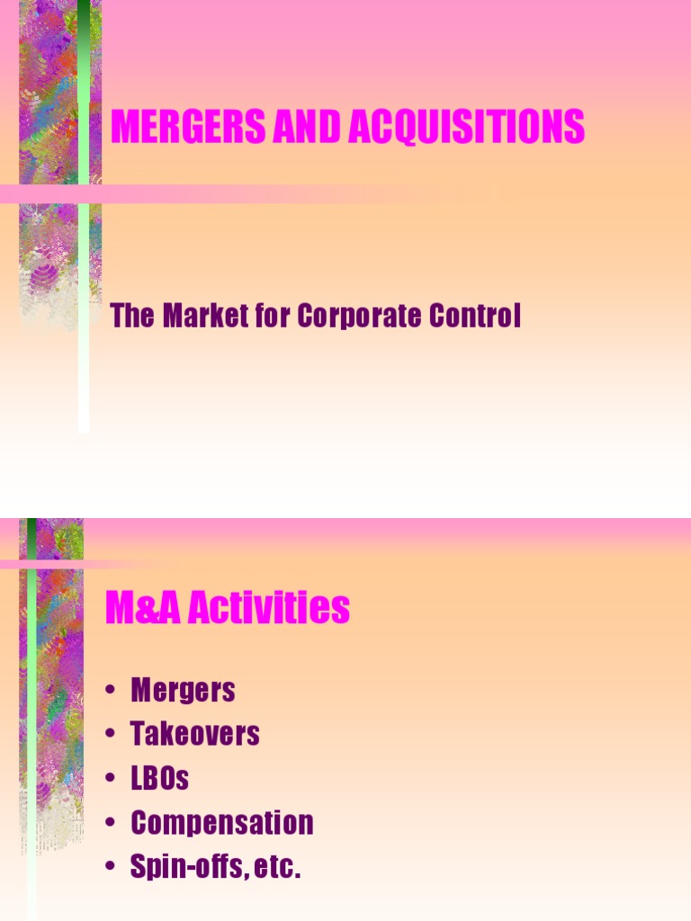 Mergers and Acquisitions Overview | PDF
