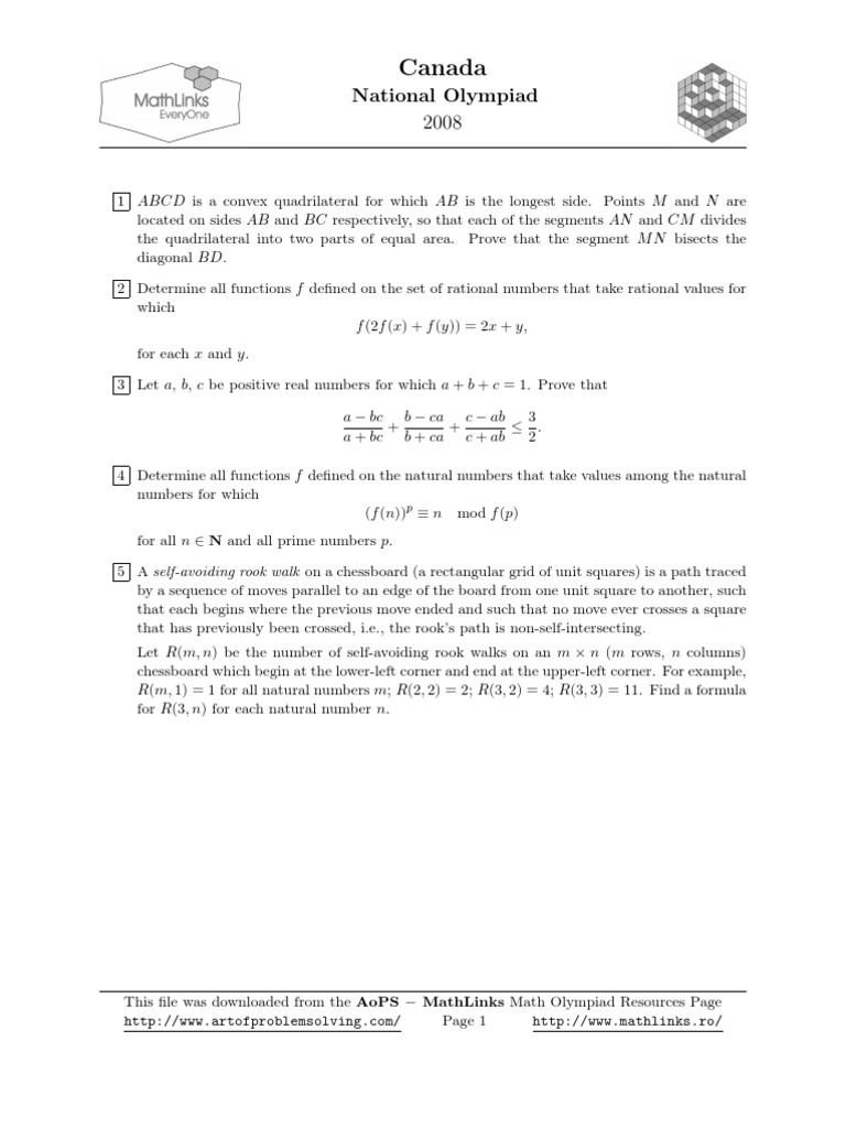 Math Competition 2008 Pdf Triangle Circle