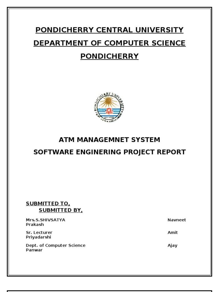 Modeling the UML Diagrams for an ATM Management System Software Project | PDF | Automated Teller ...