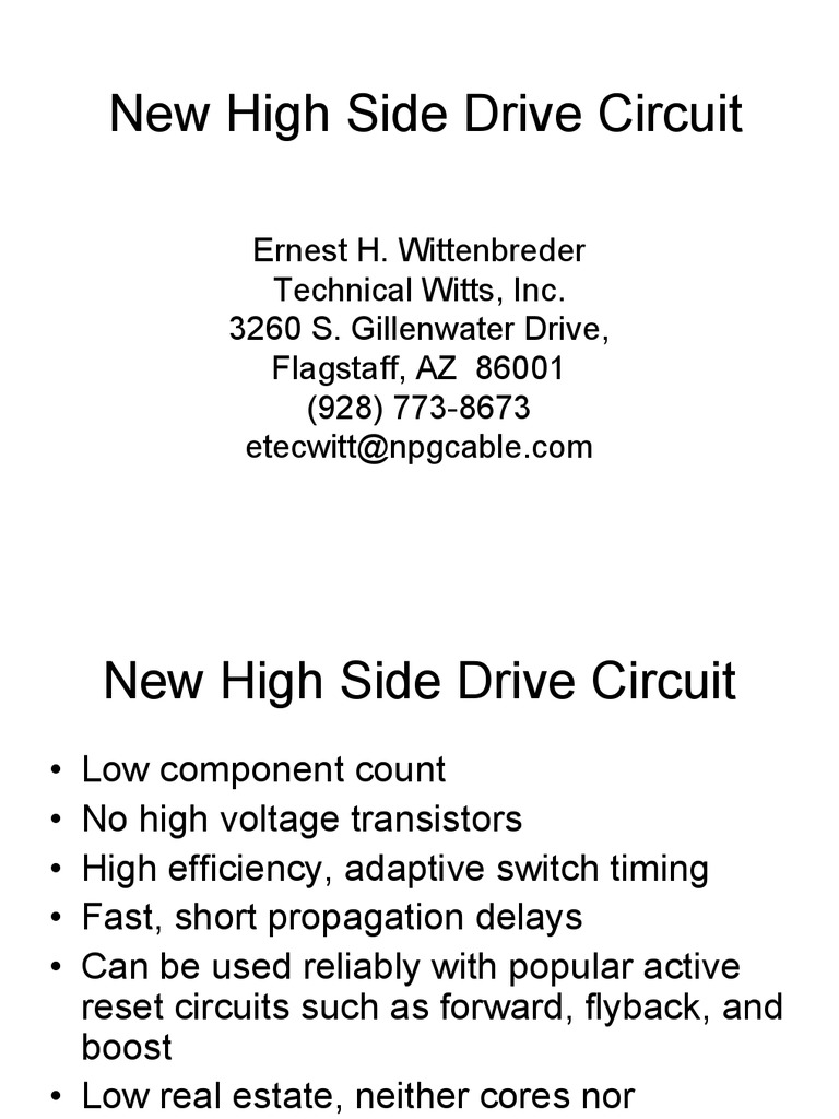 High Side | PDF | Field Effect Transistor | Mosfet