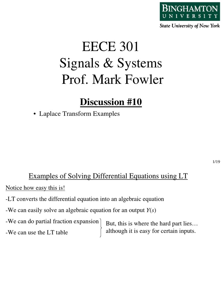 Laplace Transform Examples | PDF | Electrical Impedance | Electrical ...