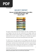 Security Features of Philippine Money | PDF | Banknote | Currency