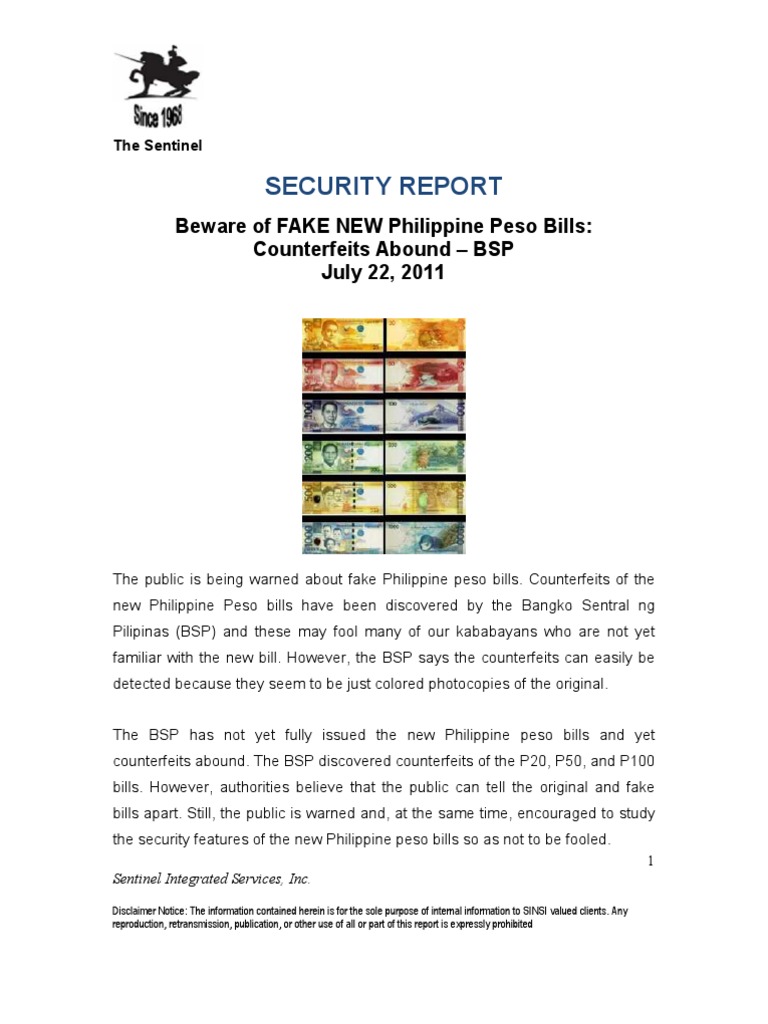 Philippine Money Security Features | PDF | Banknote | Foreign Exchange ...