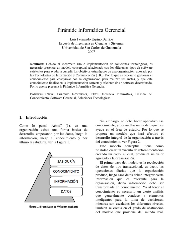 000.piramide Informatica Gerencial-Luis Espino | PDF | Finanzas y dinero
