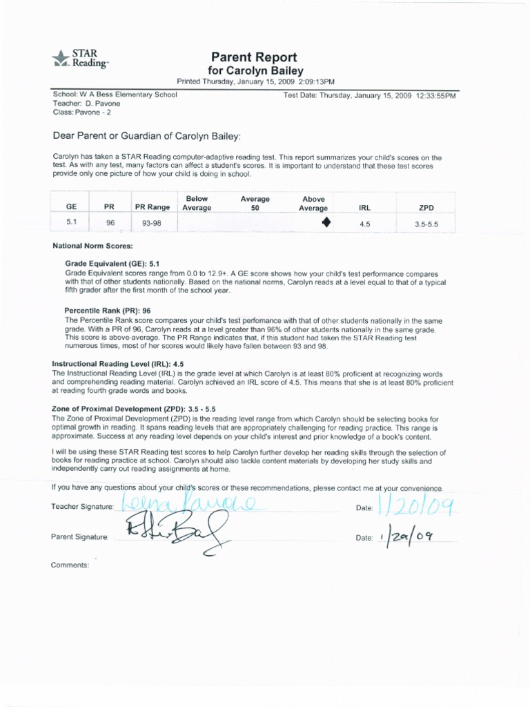 Mid Year Report Cards | PDF