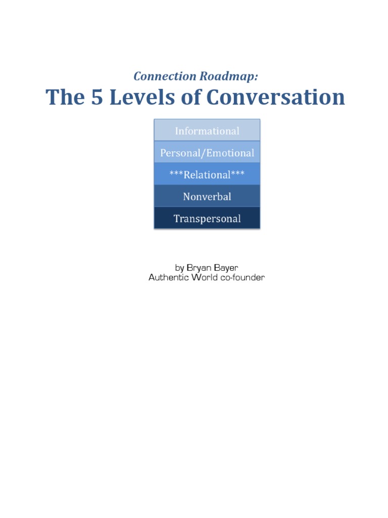 AuthenticWorld 5 Levels of Conversation | PDF | Conversation ...
