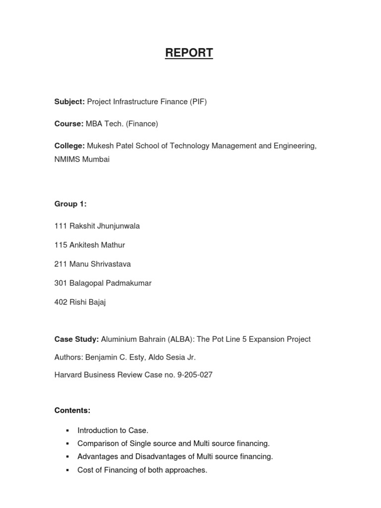 ALBA Pot Line 5 Expansion Project | PDF | Loans | Interest