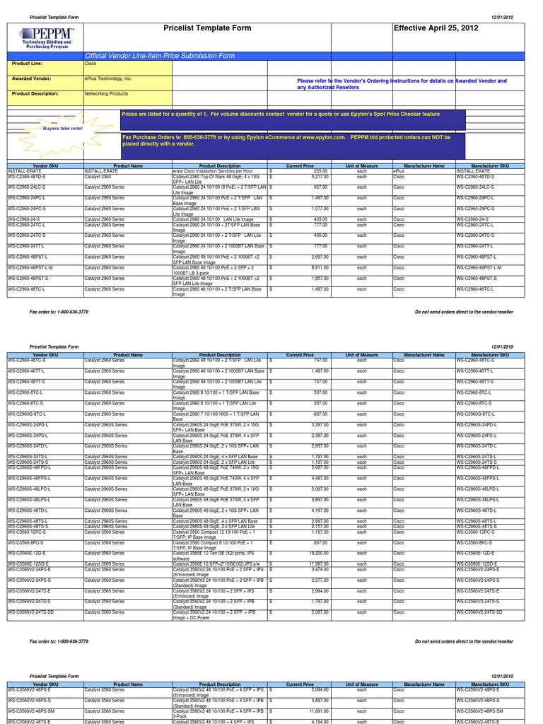 Price | PDF | Cisco Systems | Router (Computing)