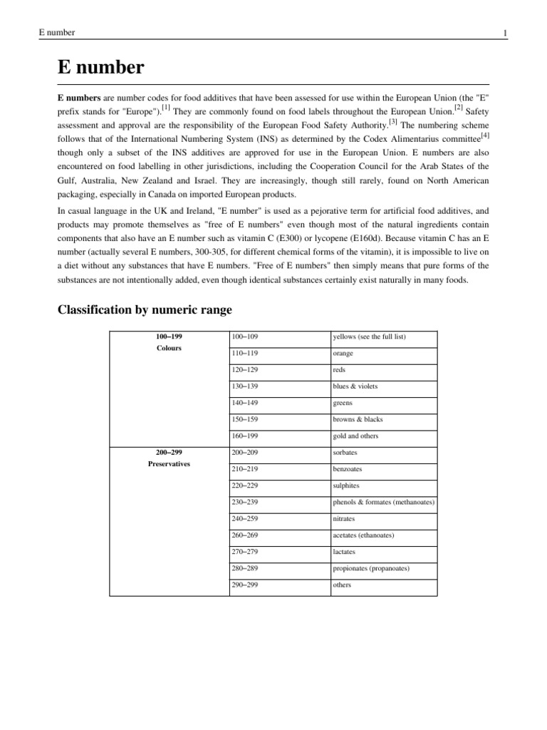 E Number | PDF | Sugar Substitute | Bicarbonate