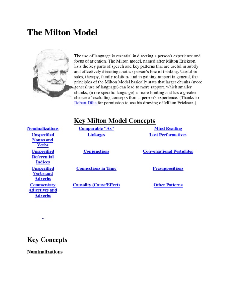 Milton Model | PDF | Causality | Noun