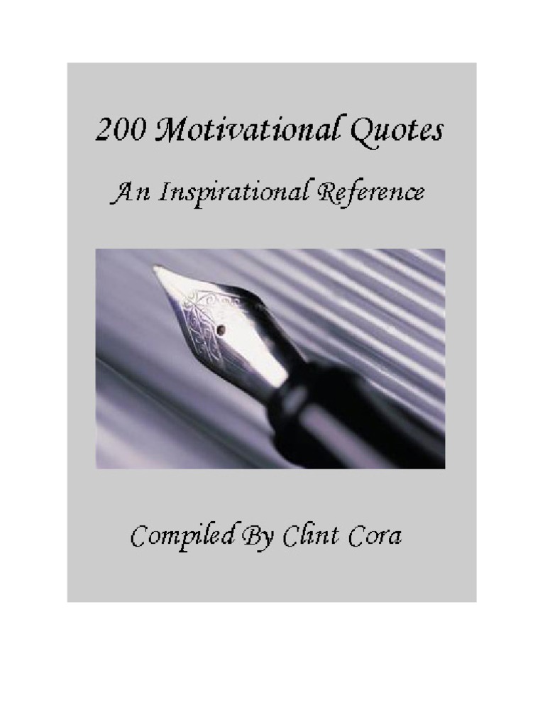 200 Motivational Quotes PDF | PDF | Personal Development | Motivation