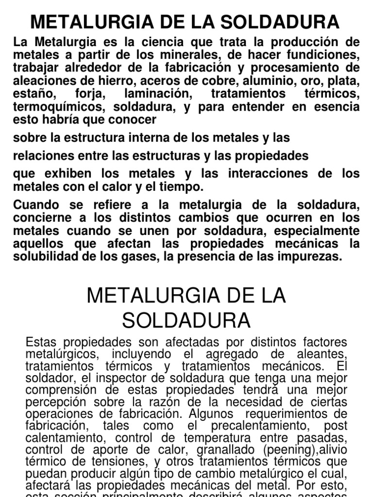 Metalurgia de La Soldadura | PDF | Soldadura | Construcción