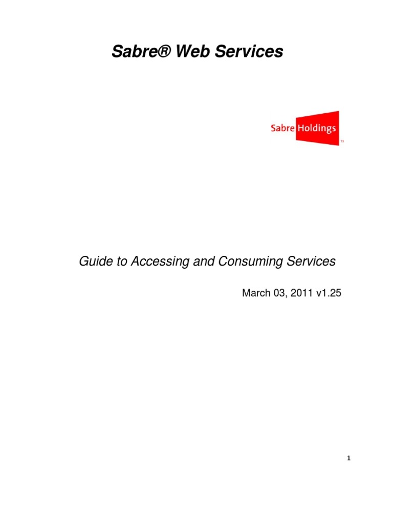 Sabre - Web Services | Download Free PDF | Soap | Web Service
