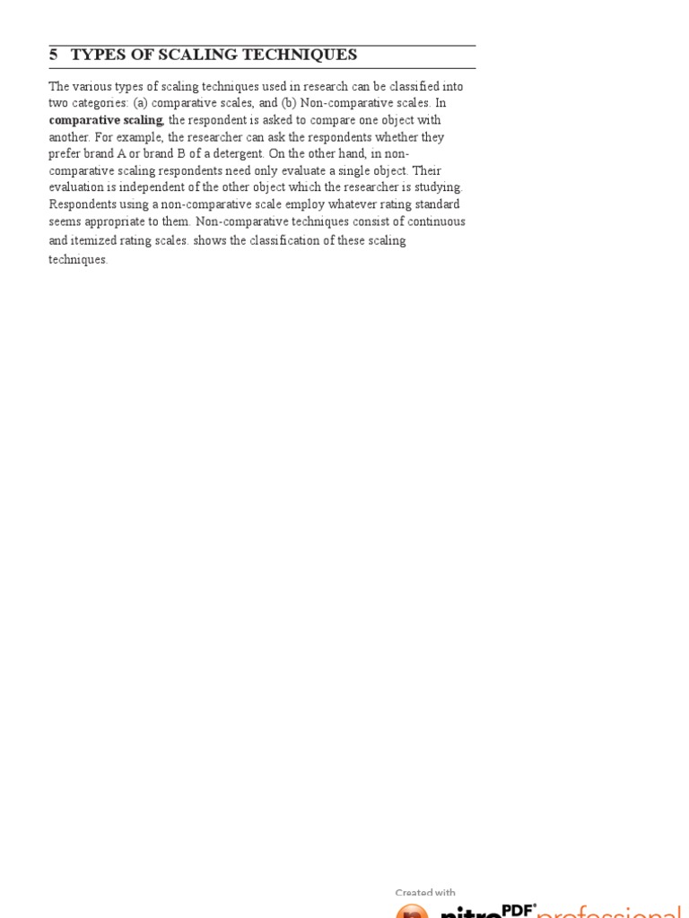 5 Types of Scaling Techniques | PDF | Level Of Measurement | Cognitive ...