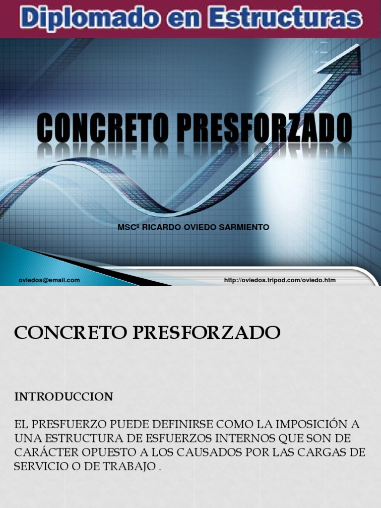 Diplomado Estructuras-Diseño Presforzado | PDF | Hormigón pretensado | Hormigón