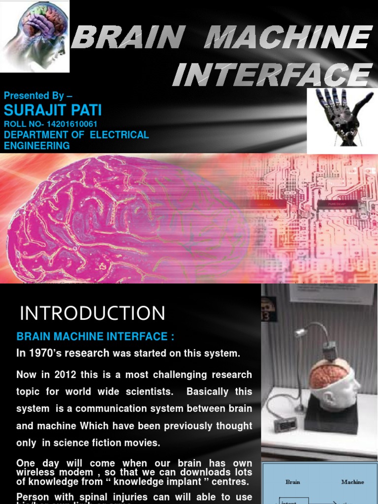 Brain Machine Interface Bmi Pdf Electroencephalography Brain