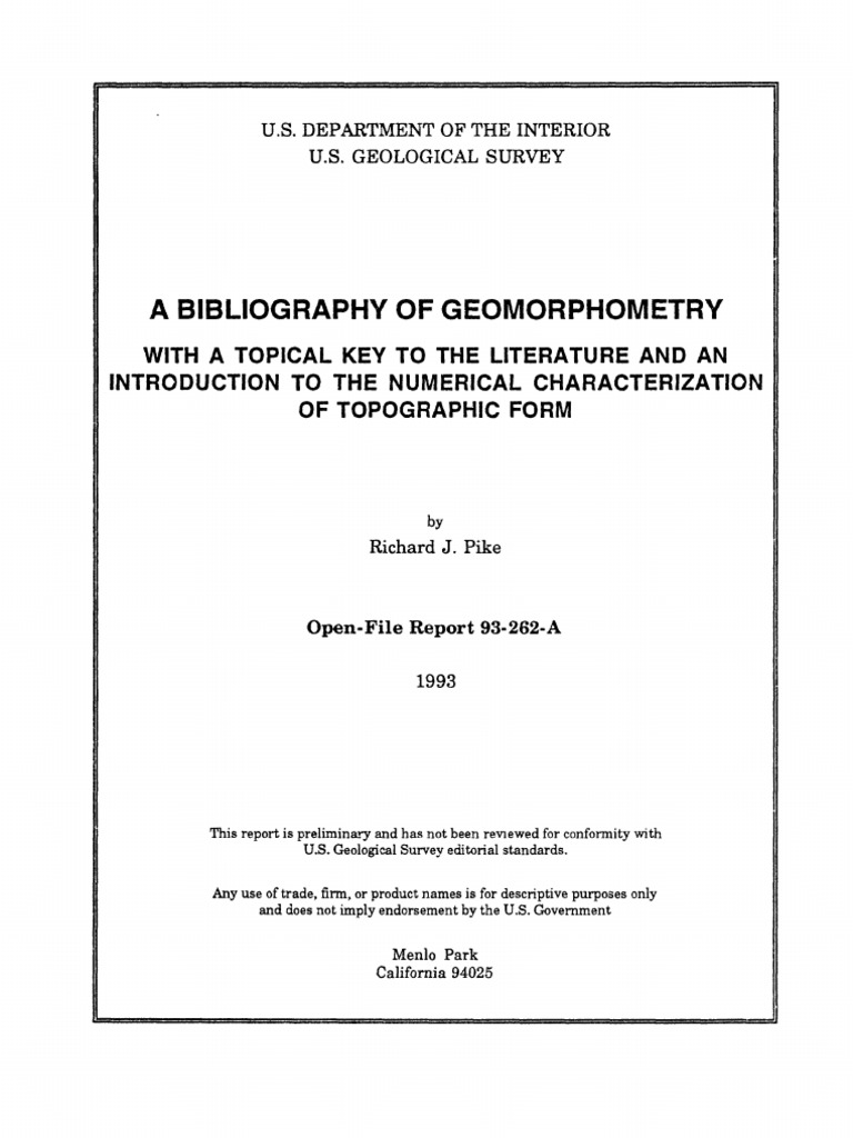 Report | PDF | Topography | Geomorphology