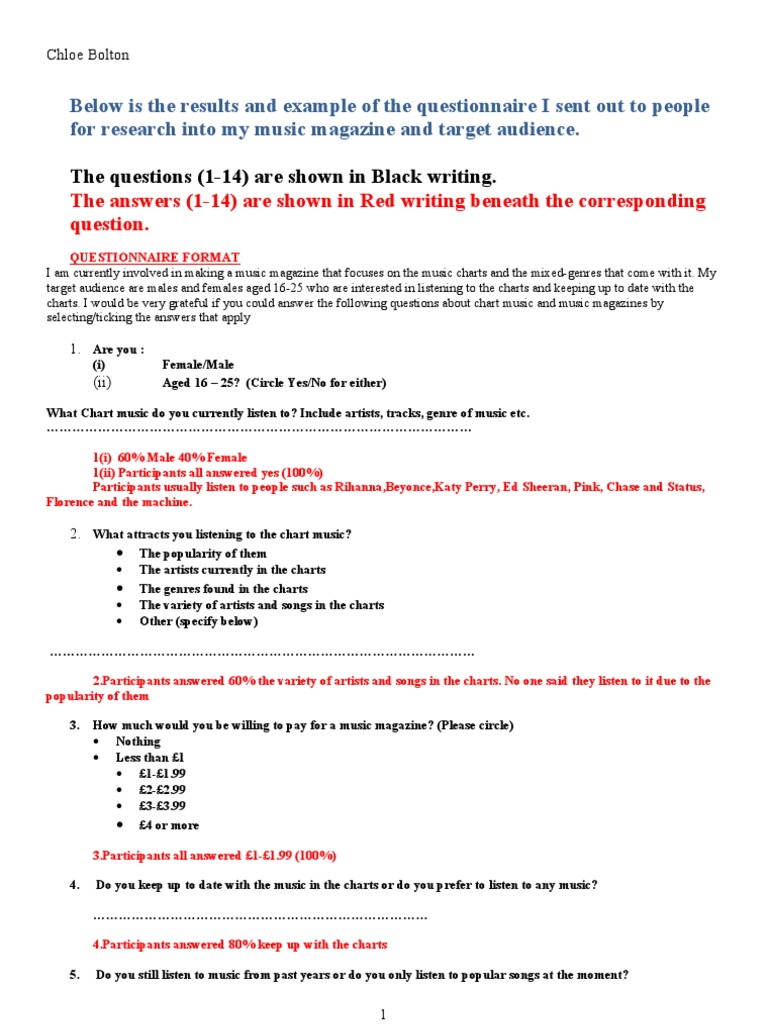 8.questionnaire Proforma Task 8 | PDF | Questionnaire | Leisure