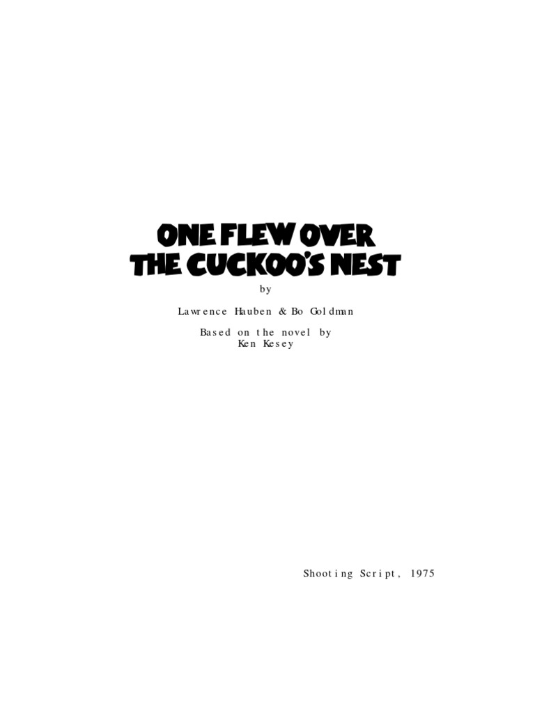 One Flew Over The Cuckoos Nest Screenplay | PDF | Leisure | Wellness
