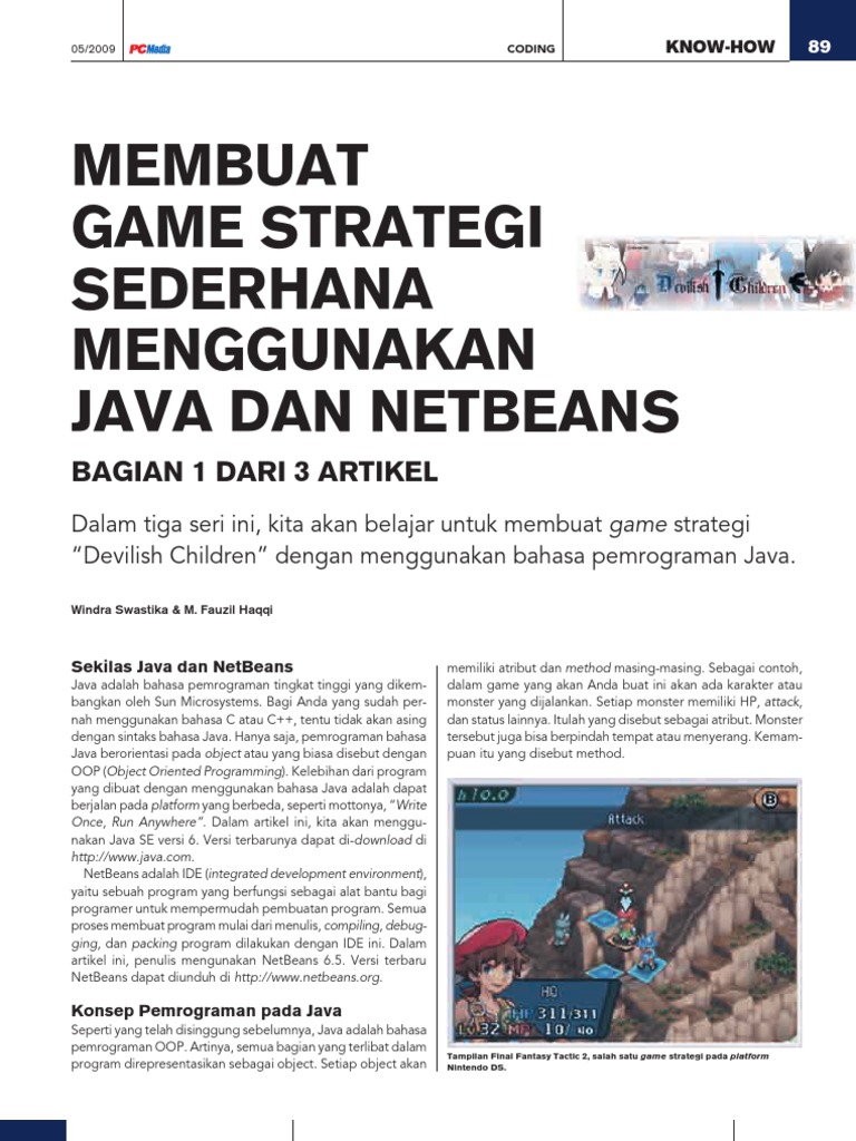 Membuat Game Menggunakan Java Dan Netbeans | PDF