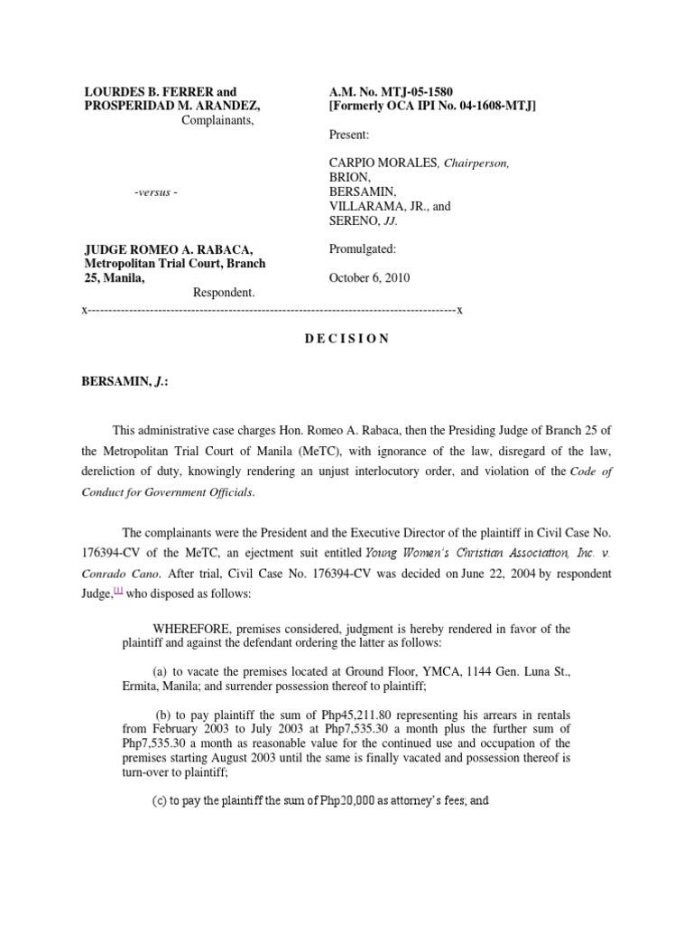 Cases for Writ of Execution _RTC | Supersedeas Bond | Judgment (Law)