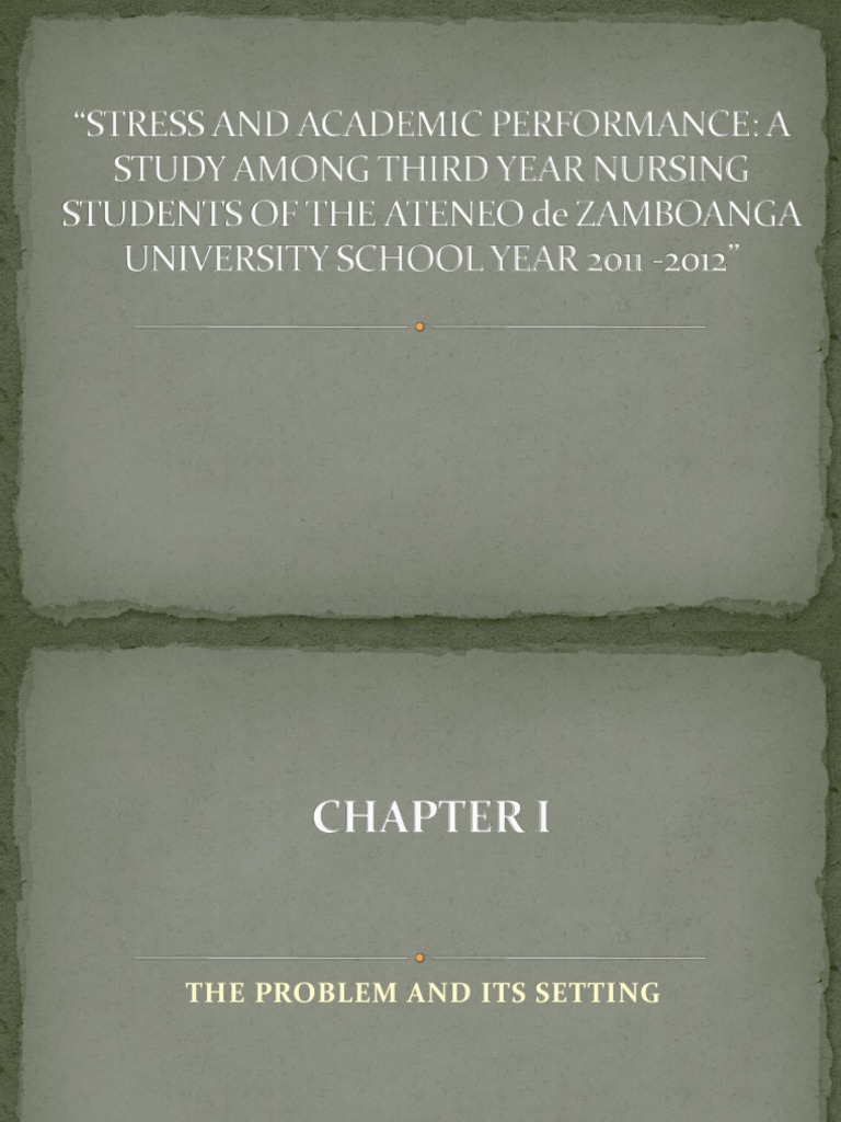 Stress and Academic Performance | PDF | Stress (Biology) | Nursing