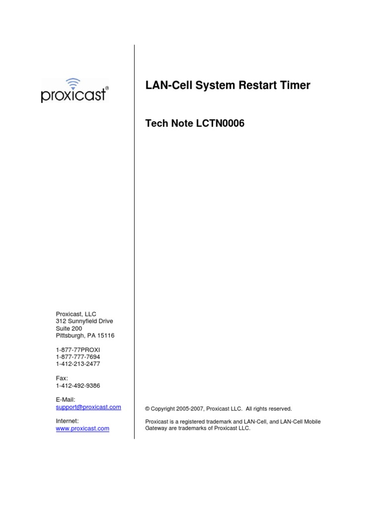 LCTN0006 System Restart Timer | PDF | Command Line Interface | System ...