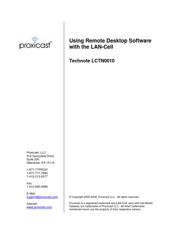 LCTN0010 Remote Desktop Example | PDF | Port (Computer Networking ...